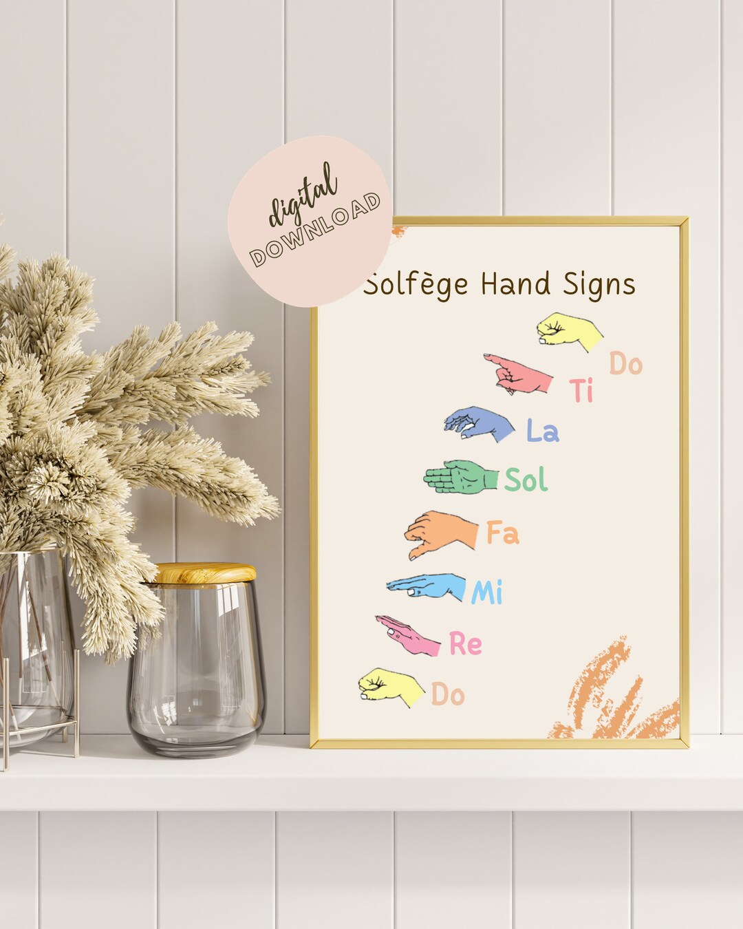 Solfège Hand Signs Educational Poster: Music Theory Guide for - Etsy
