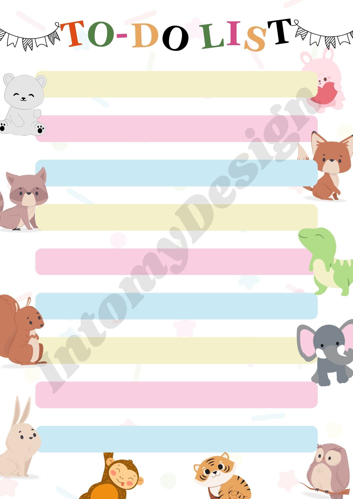 To Do List for Kids to Do List Printable Cute to Do List - Etsy Australia