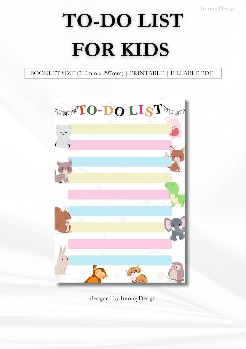 To Do List for Kids to Do List Printable Cute to Do List - Etsy