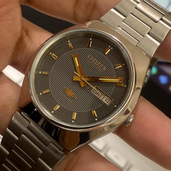 Vintage 1987 Citizen Automatic 8200 Day-Date Japanese… - Gem