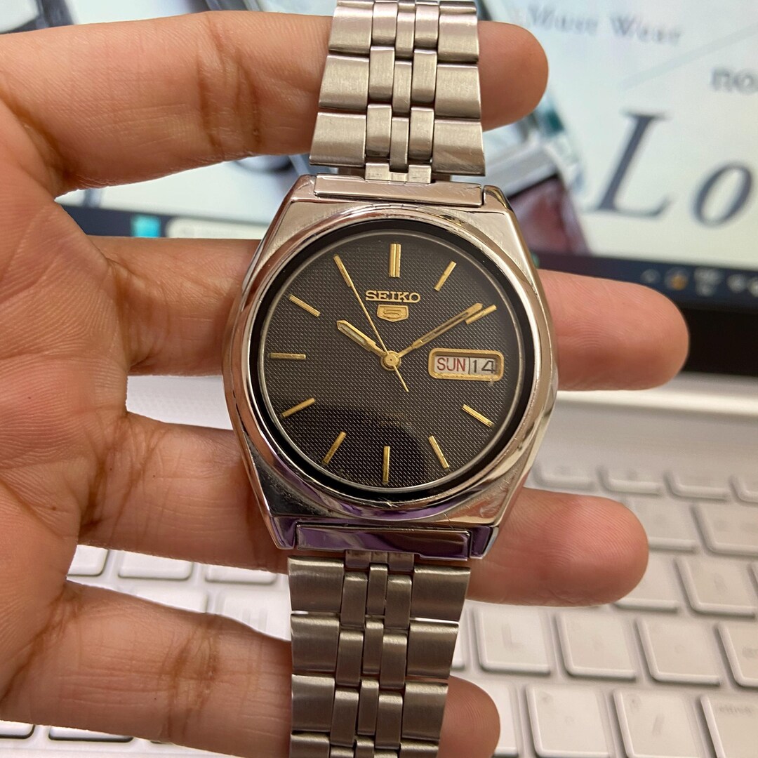 Vintage 1989 Seiko 5 Automatic 7009-876A Day-date Japanese Men's Wrist Watch - Etsy