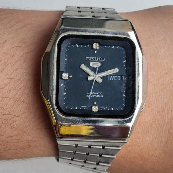 Vintage 1983 Original Seiko 5 Automatic 6349-501A Bla… - Gem