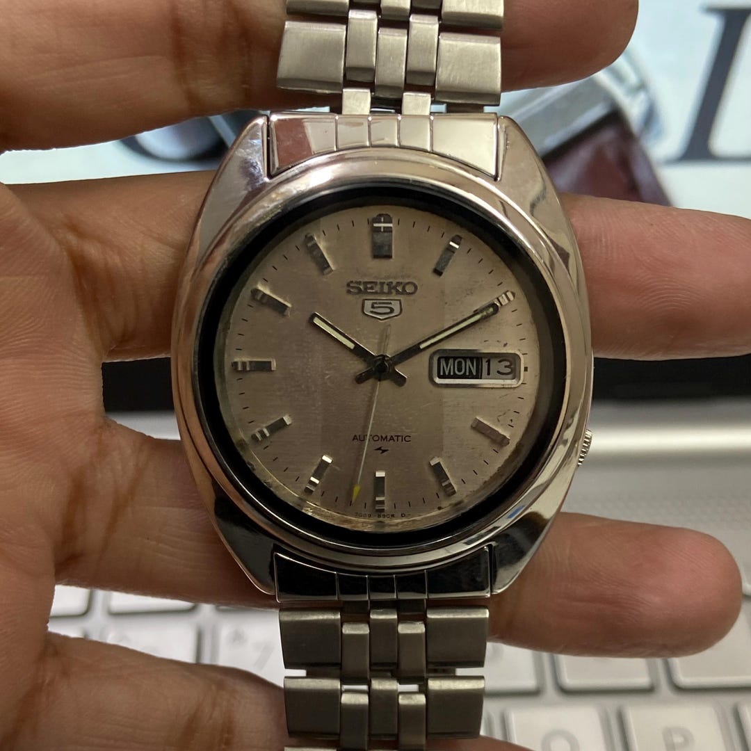 Vintage 1980 Seiko 5 Automatic 7009-8081 Day-date Japanese Men's Wrist ...