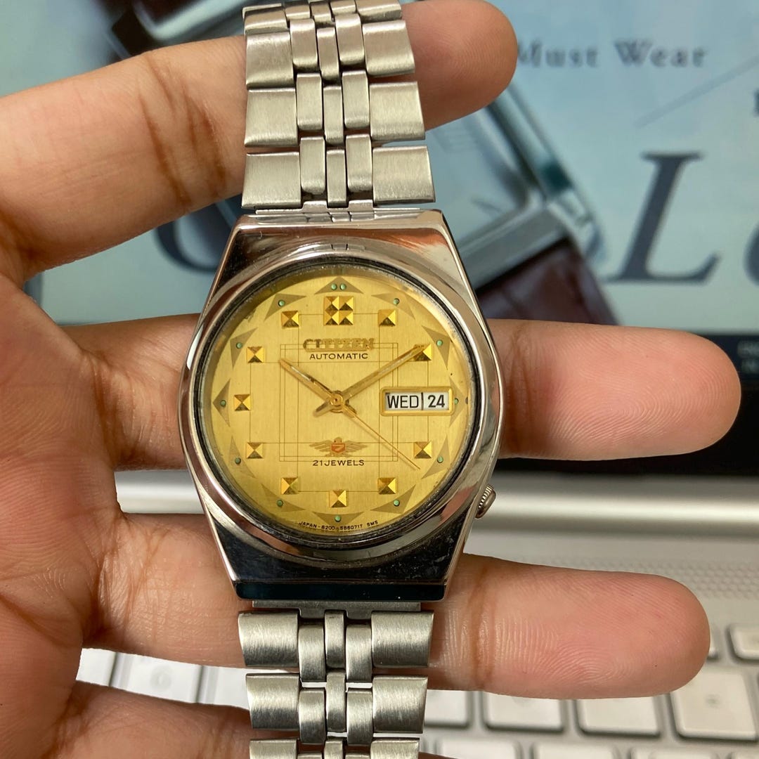 Vintage 1993 Citizen Automatic 8200 Day-date Japanese Men's Wrist Watch ...