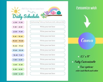 DAYCARE DAILY Schedules/childcare Center Printable Daycare - Etsy
