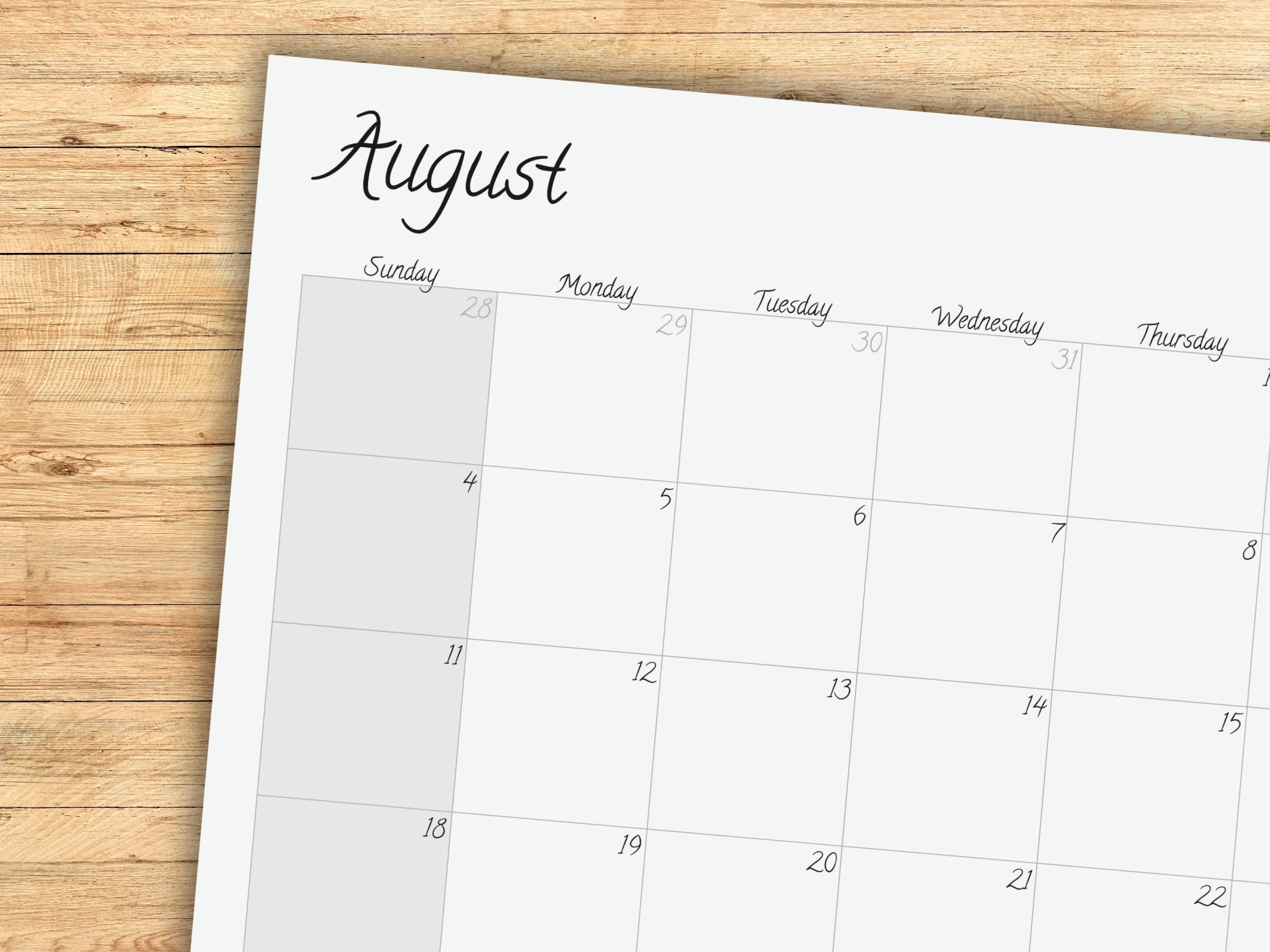 2024-25 Printable Academic Planner / Calendar – Digital PDF, 4 Sizes ...