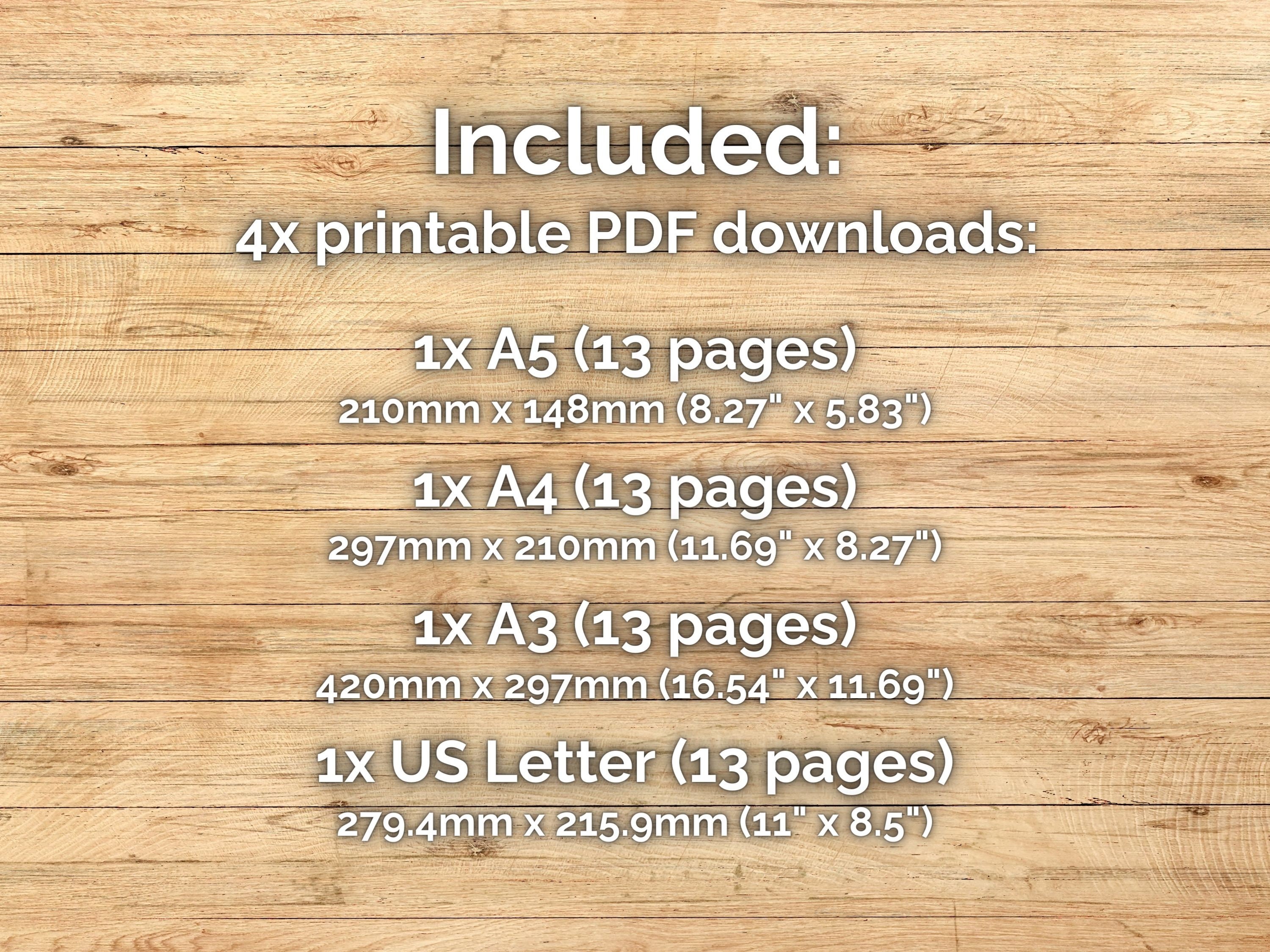 2024-25 Printable Academic Planner / Calendar – Digital PDF, 4 Sizes ...