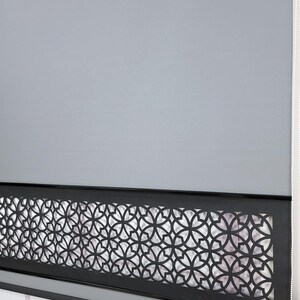 Laser Cut Double Color Matte Fabric Roller Blinds Curtain, Stylish ...