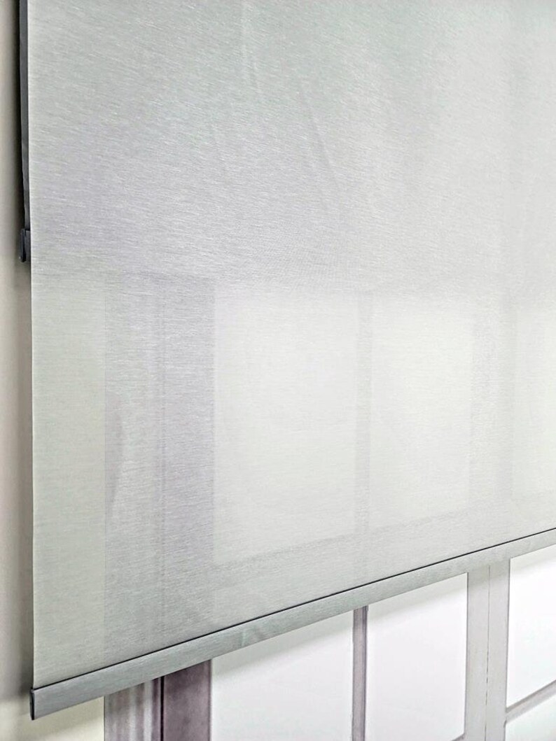Plain Fabric Double Mechanism Tulle and Roller Blinds Curtain - Etsy