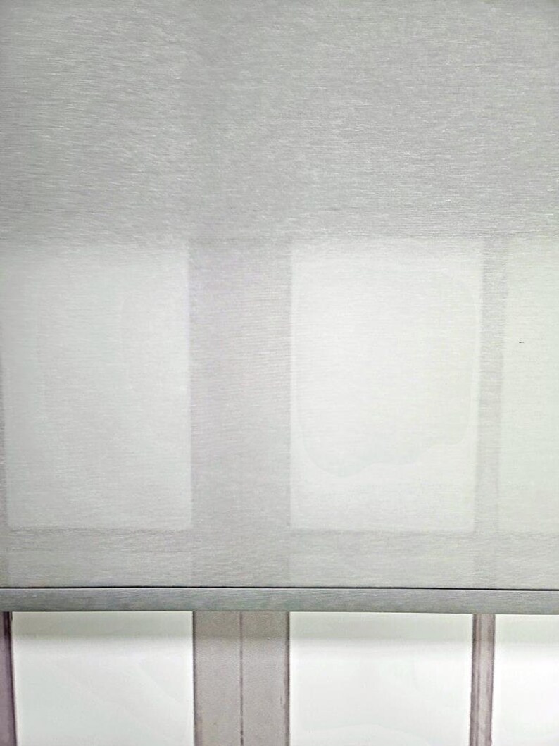 Plain Fabric Double Mechanism Tulle and Roller Blinds Curtain - Etsy