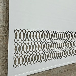 White Plain Fabric Patterned Laser Cut Roller Blinds Curtain, Light ...