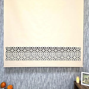 Laser Cut Matte Fabric Roller Blinds Curtain, Milk Coffee Color ...