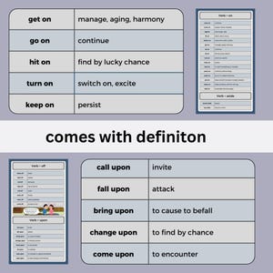 300 Phrasal Verbs English Digital & Printable Infographic Notes - Etsy