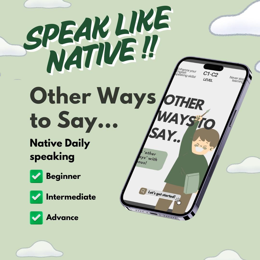 Digital Printable Aesthetic English Speaking Notes Other Ways to Say ...