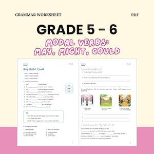 English Grade 6 Modal Verbs Worksheets Printable Digital Download - Etsy