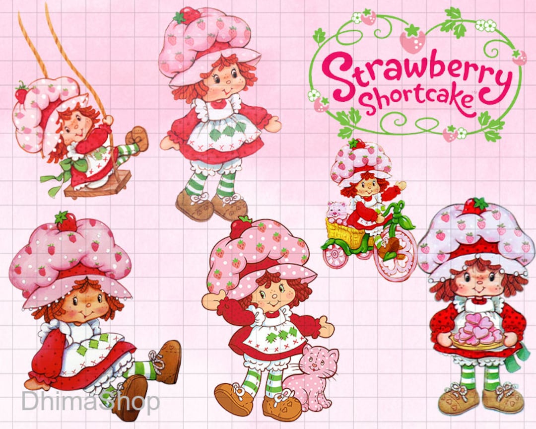 Strawberry Shortcake PNG Classic Strawberry Shortcake 80s - Etsy