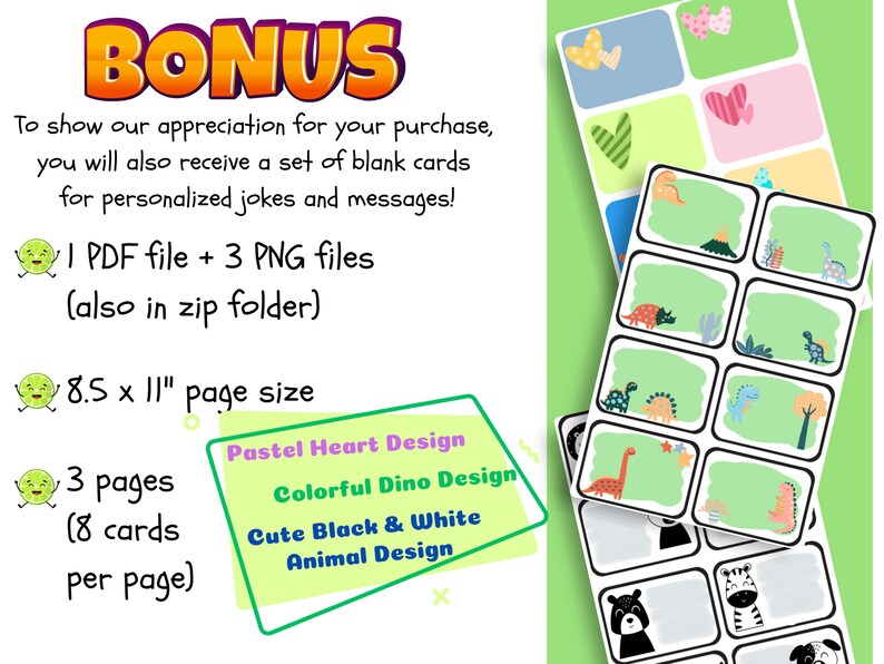 Lunch Box Joke Cards, Printable Cards, Fruit and Veggie Theme ...