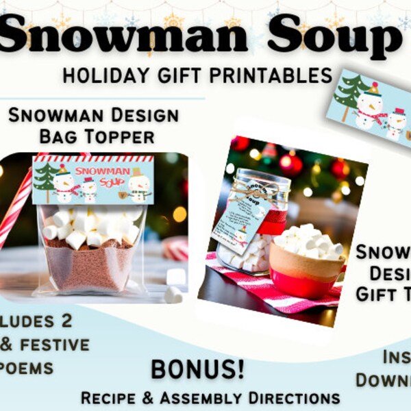 Snowman Soup - Etsy