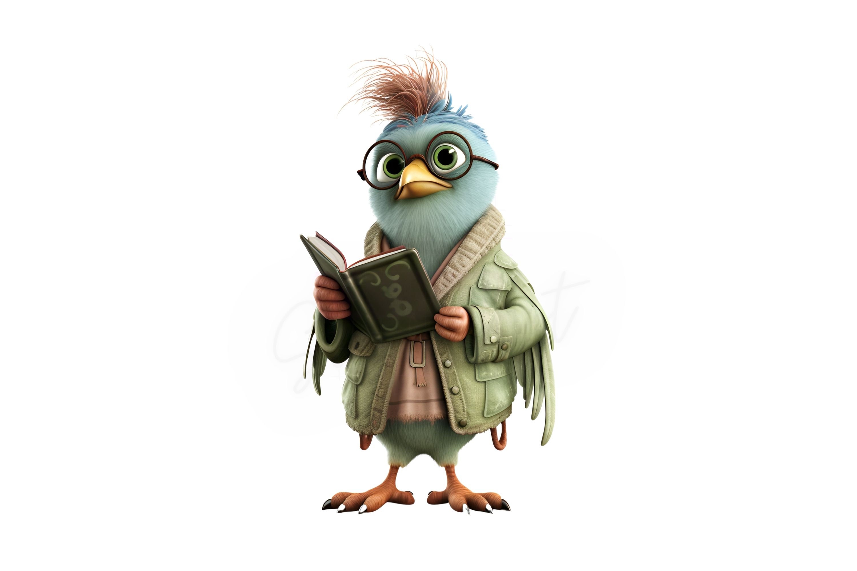 8 Birds Love Reading Clipart Watercolor Clipart Birds PNG - Etsy