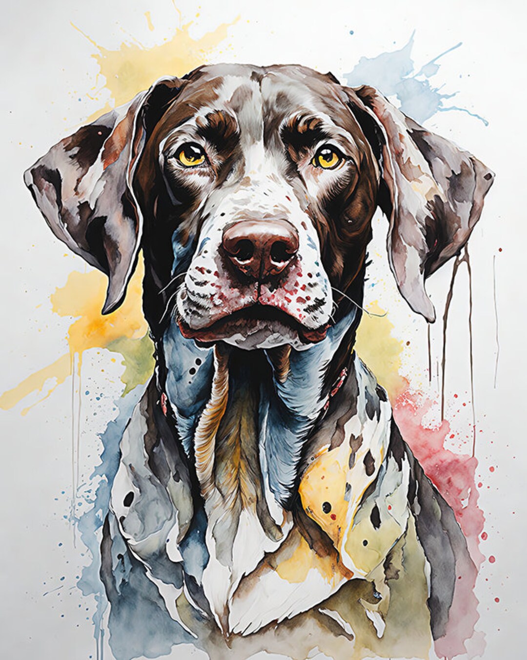 German Shorthaired Pointer Art Print Digital Download - Etsy