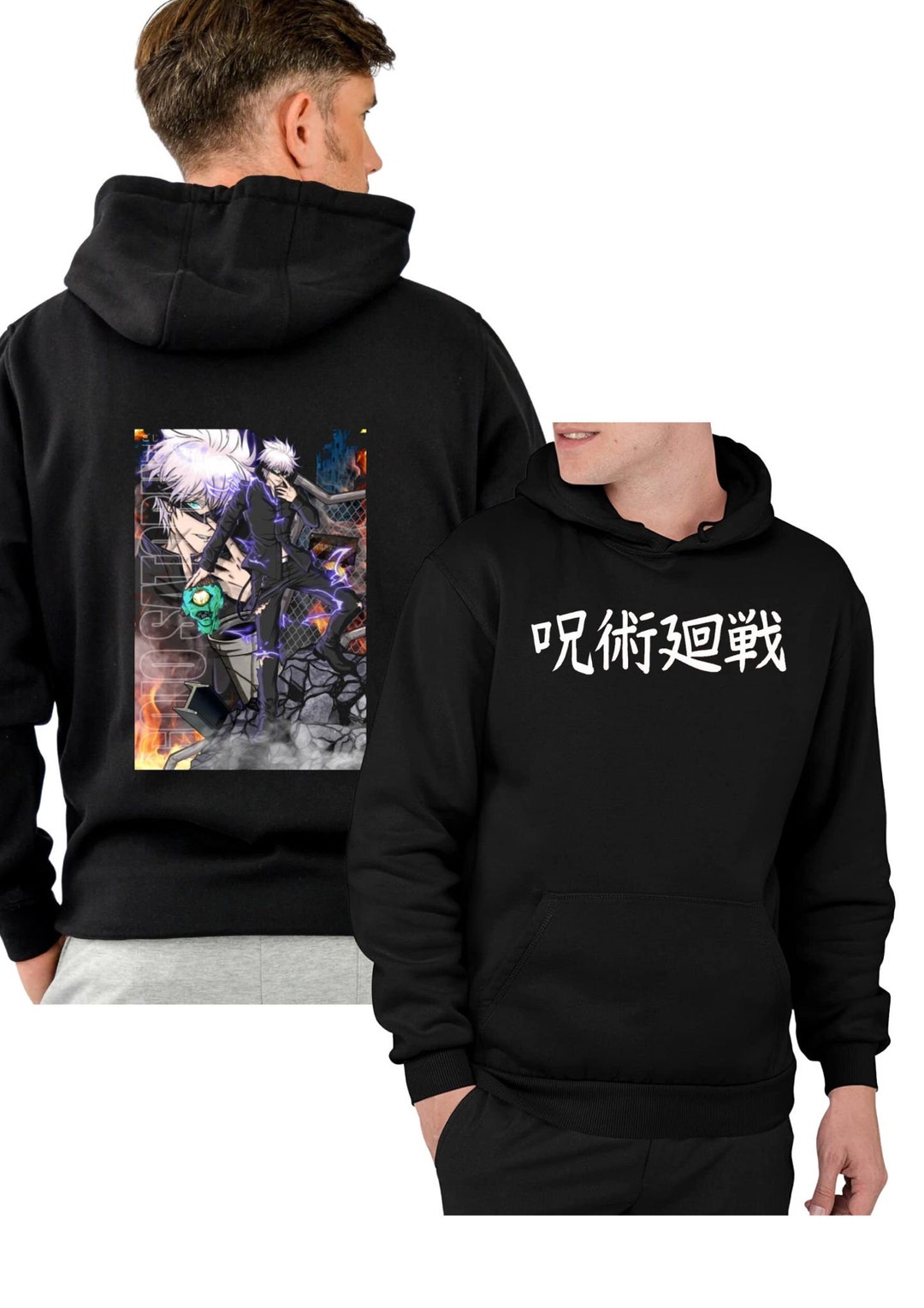 Anime Jujutsu Kaisen Jjk Gojo Satoru Hoodie Japanese Pullover - Etsy