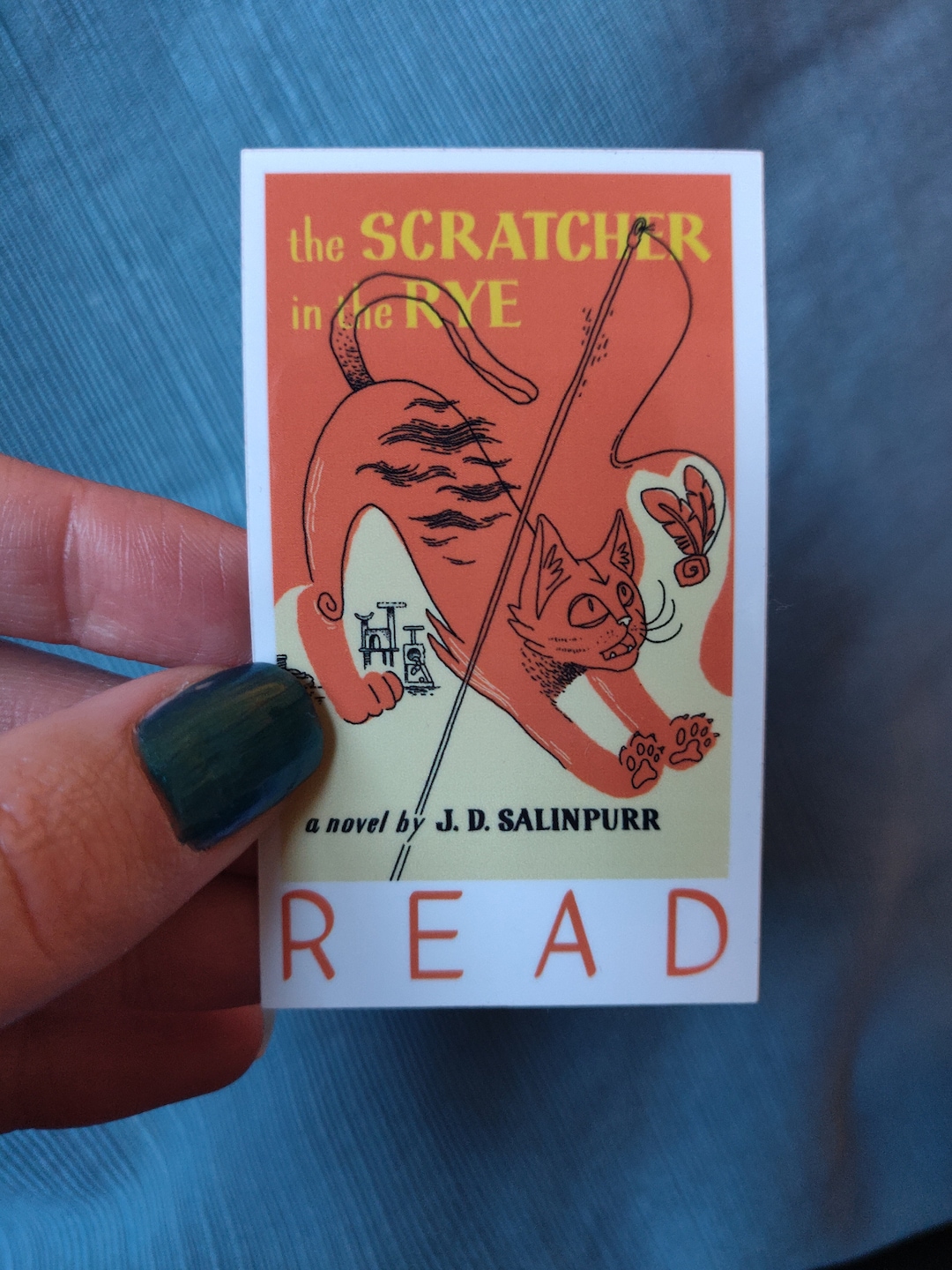 Vinyl Sticker: READ! the Catcher in the Rye Parody Book Cover Art for ...