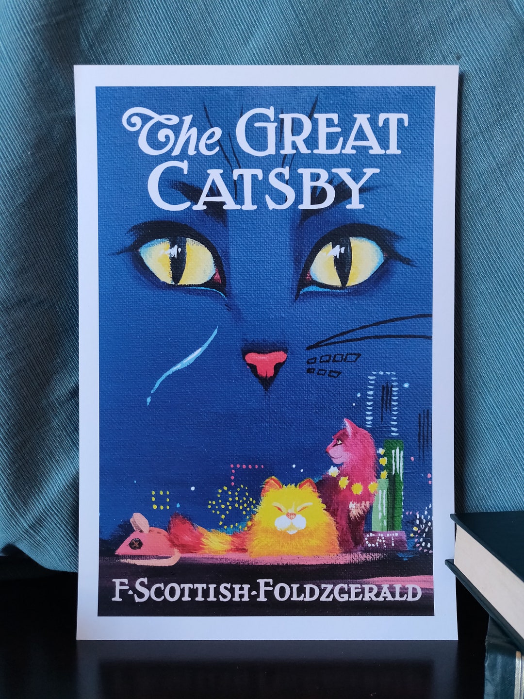 8"x12" Art Print: the Great Gatsby Parody Book Cover Art for Cat Lovers ...