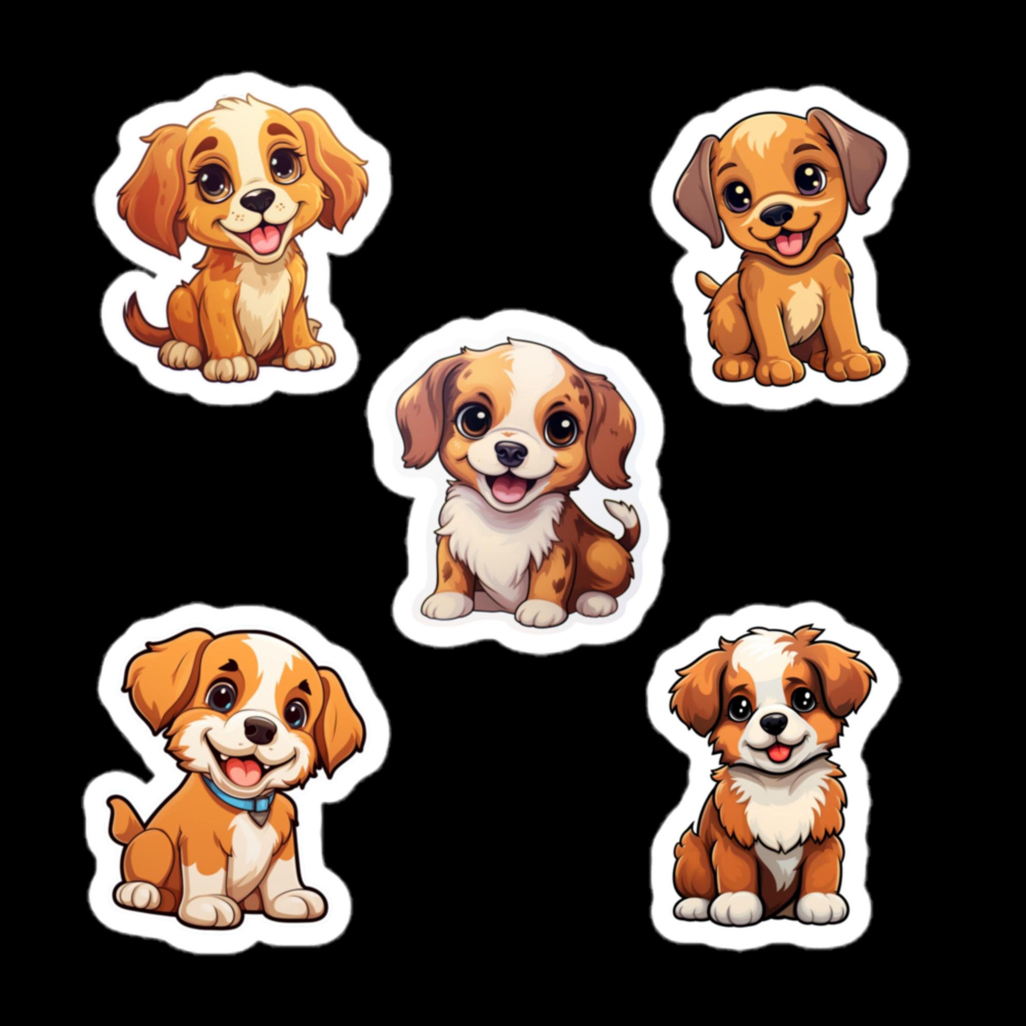 Cute Cartoon Puppy Stickers ON SALE! - Etsy