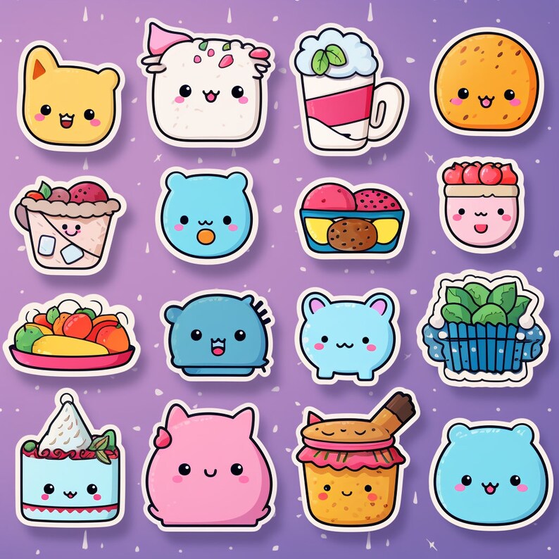 Cute Kawaii Stickerpack 1 ON SALE NOW - Etsy
