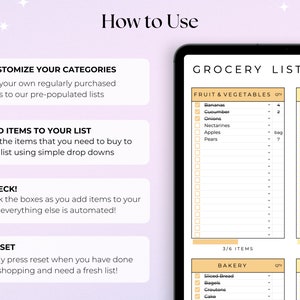 Editable Grocery List Printable, Shopping List, Grocery List Google ...