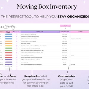 Moving Checklist Google Sheets, Moving Planner, Moving Binder, New Home ...