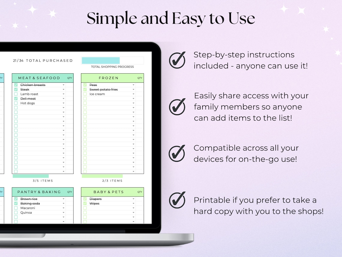 Editable Grocery List Printable, Shopping List, Grocery List Google ...