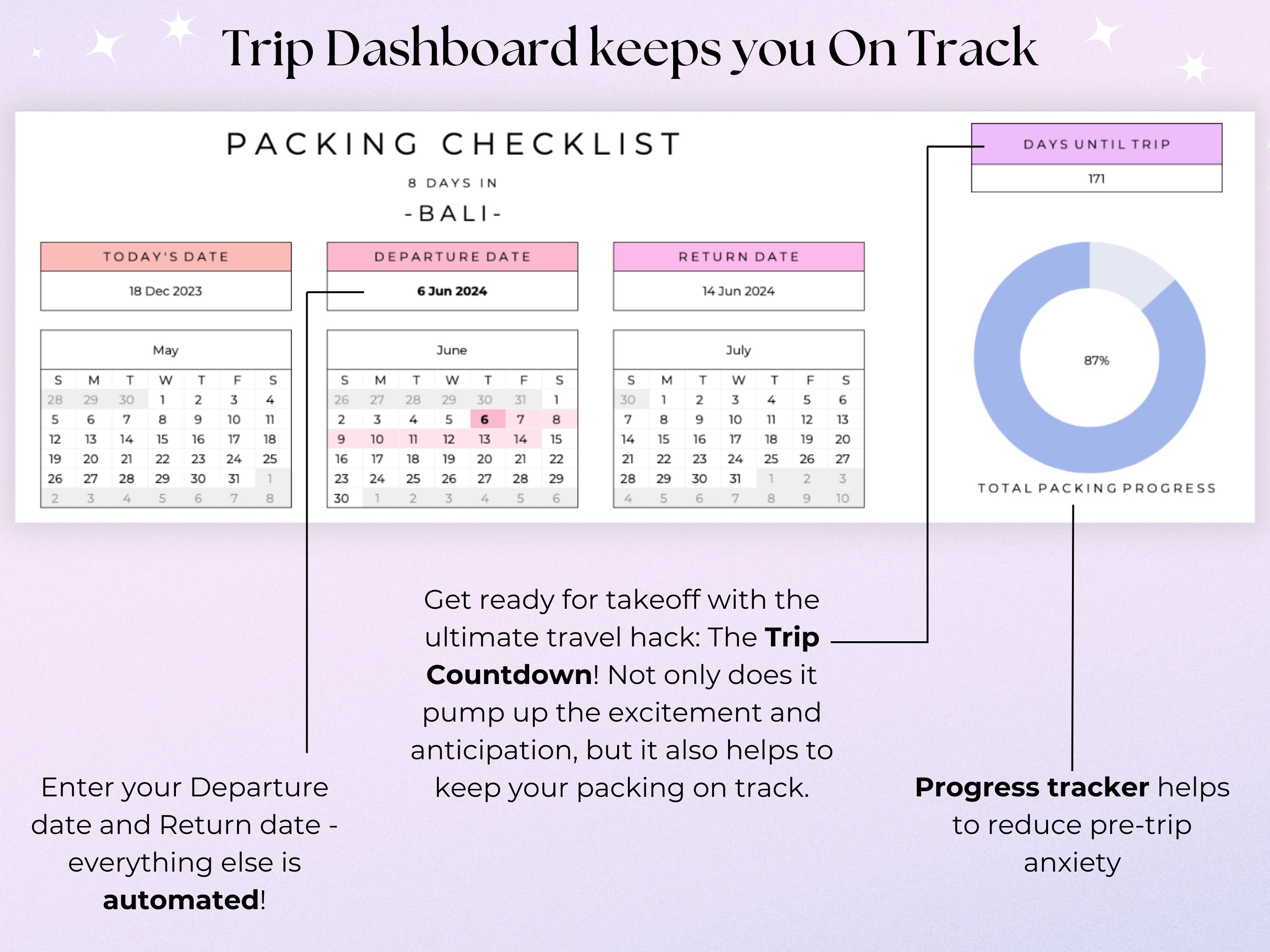 Editable Packing Checklist Template, Travel Packing List, Holiday ...