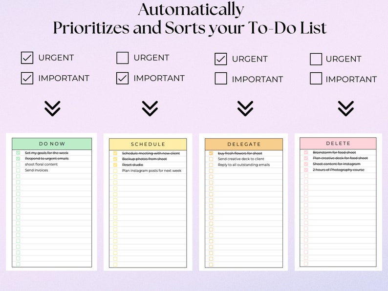 Eisenhower Matrix Priority Spreadsheet, Task Tracker Google Sheets ...
