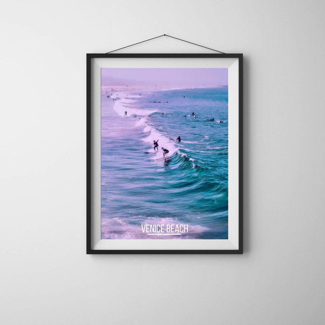 Vintage Beach Print Abstract Coastal Painting Girly Apartment Decor ...