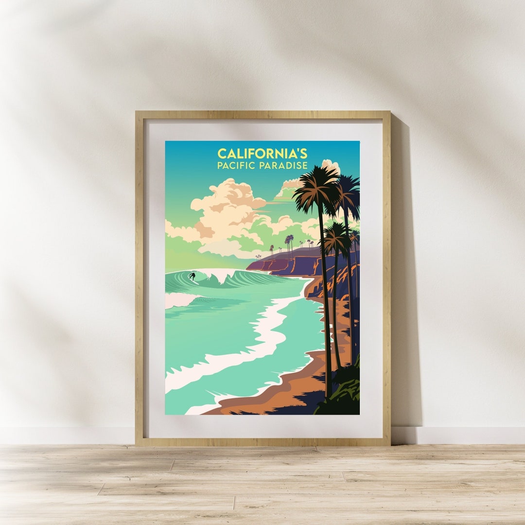 Surf Poster Retro, Surf Maps, Central Coast Art, East Coast Beach Art ...
