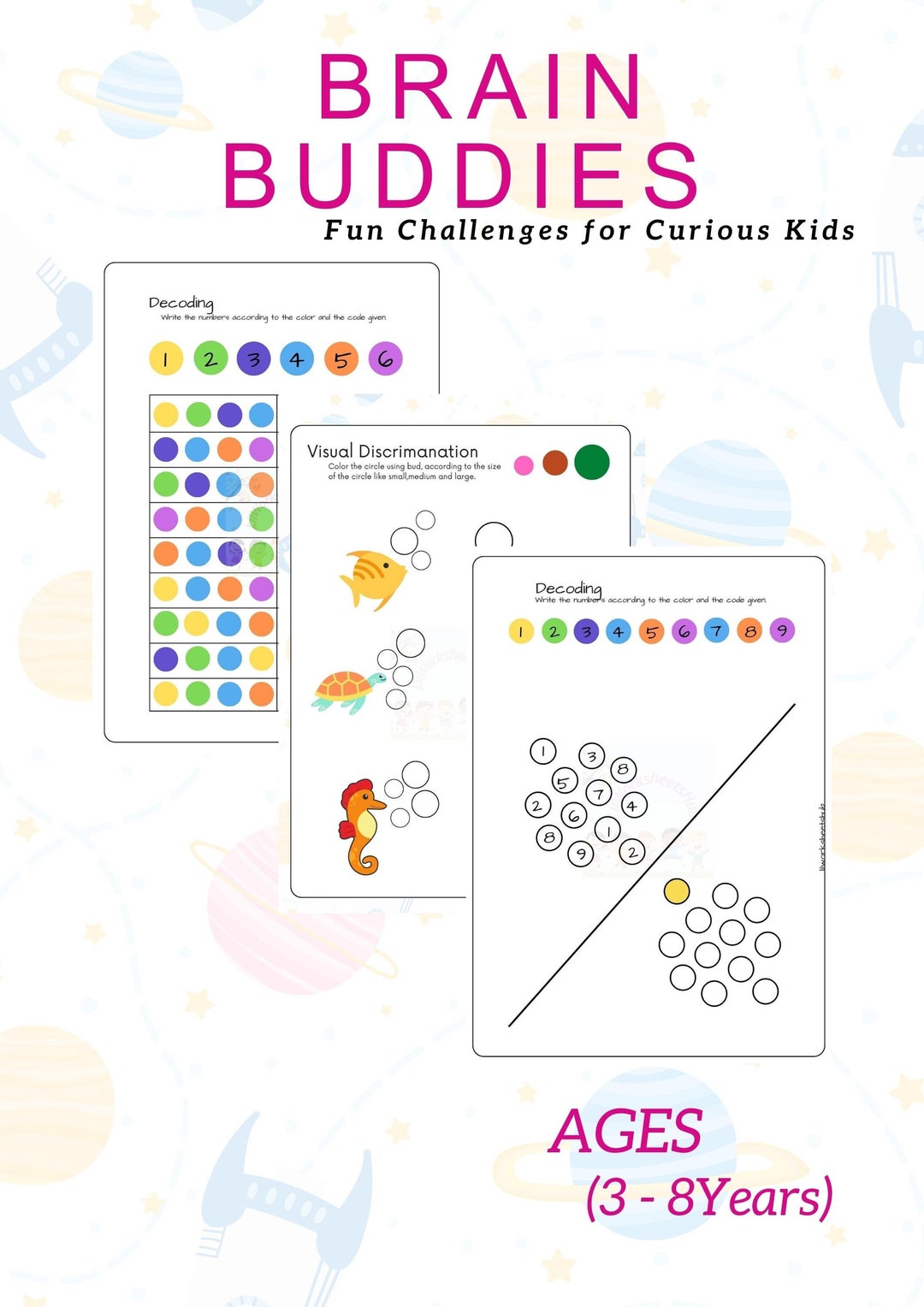 Discover the Ultimate A4 Size Kids Activity Worksheets! With 52pgs in ...