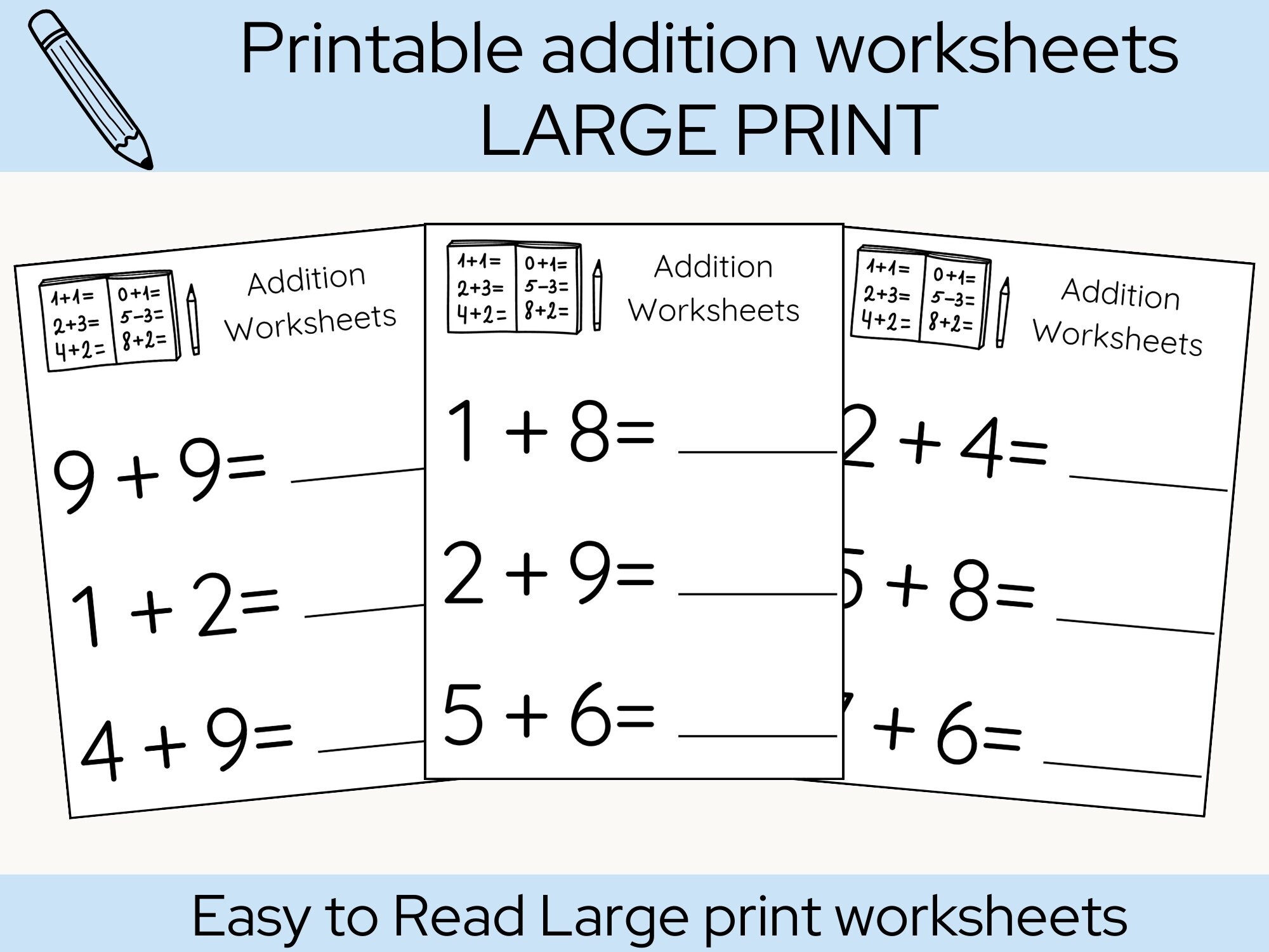 Addition Worksheets Printable Addition Worksheets Single Digit Addition ...