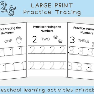 Preschool Number Worksheets Bundle Educational for Early Childhood ...