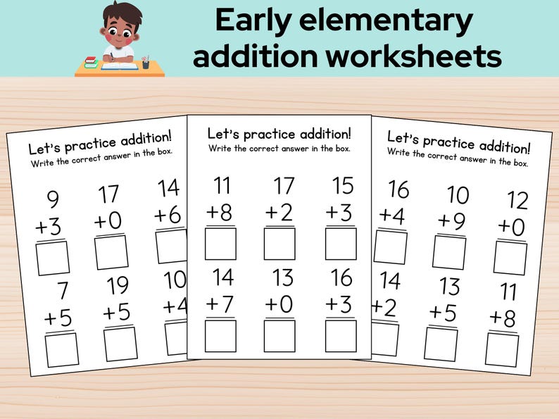 Printable Addition Worksheets Two Digit Addition Fill in the Blank ...