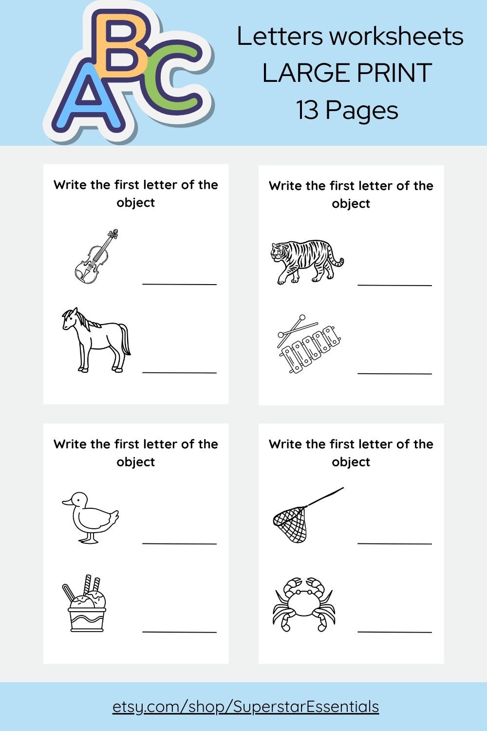 Learning Letters Worksheets Preschoolers Alphabet Worksheets for ...