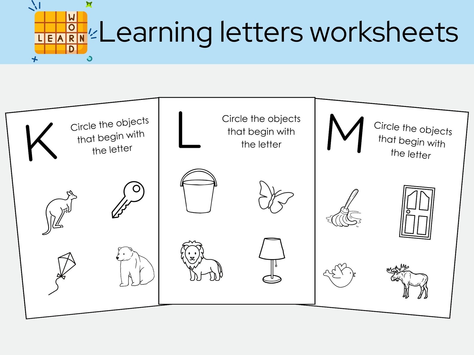 Learning Letters Worksheets Preschoolers Alphabet Worksheets for ...