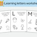 Learning Letters Worksheets Preschoolers Alphabet Worksheets for ...
