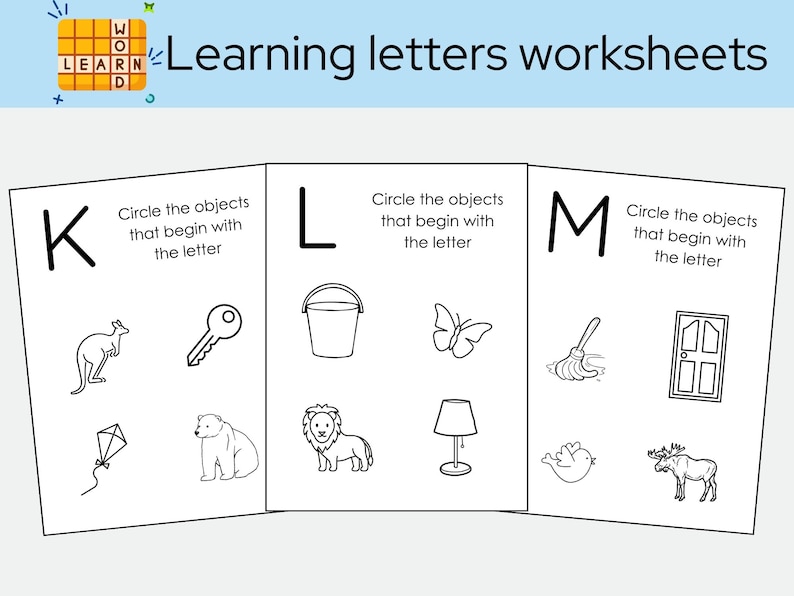 Learning Letters Worksheets Preschoolers Alphabet Worksheets for ...