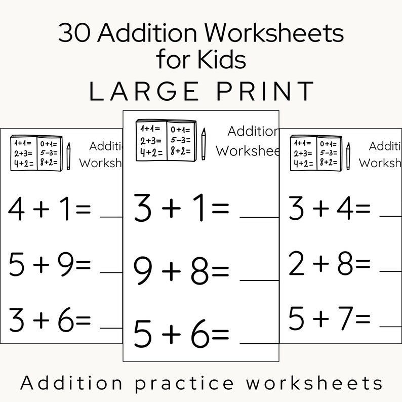 Addition Worksheets Printable Addition Worksheets Single Digit Addition ...
