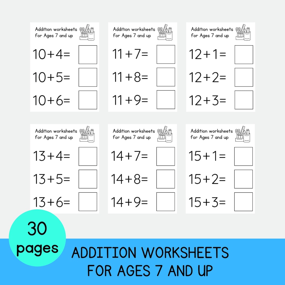 Printable Addition Worksheets Basic Addition Worksheets Simple Addition ...
