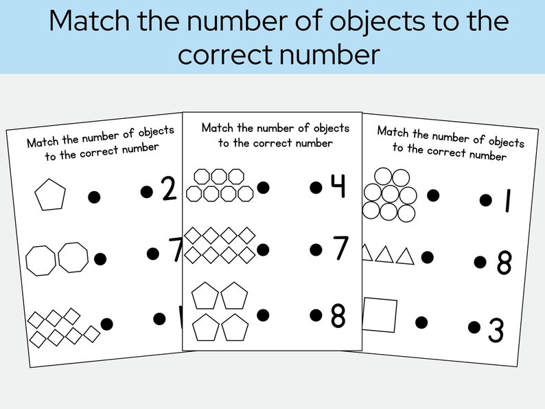 Preschool Number Worksheets Educational for Early Childhood Counting ...