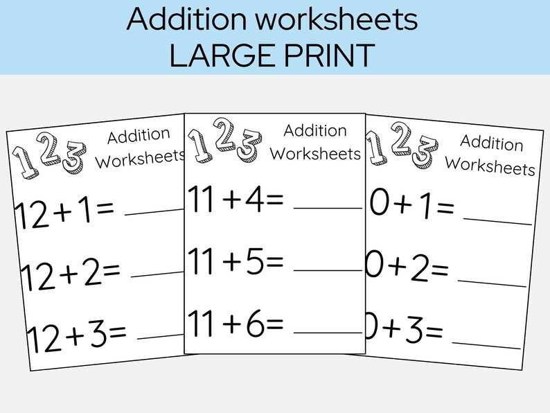 Printable Addition Worksheets Two Digit Addition Fill in the Blank ...
