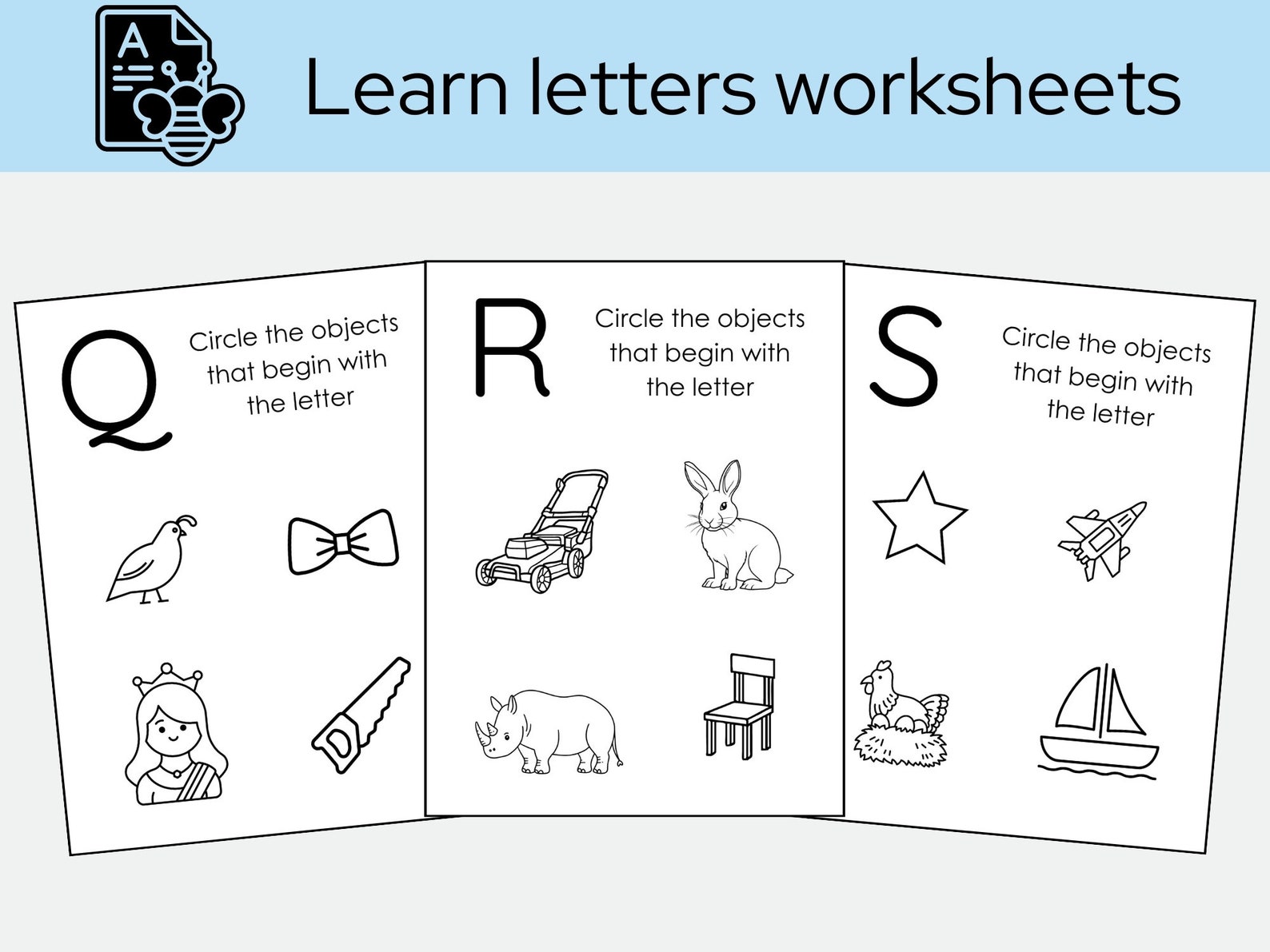Learning Letters Worksheets Preschoolers Alphabet Worksheets for ...