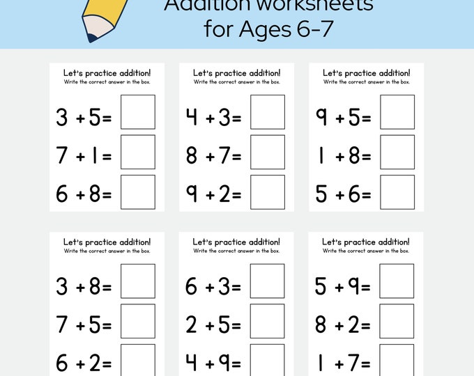 Printable Addition Worksheets for First Grade Addition Fill in the ...